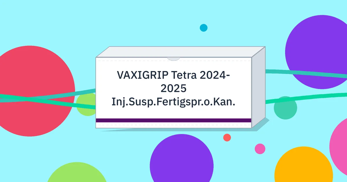 Symbolbild: Packung mit der Aufschrift VAXIGRIP Tetra 2024-2025 Inj.Susp.Fertigspr.o.Kan. (PZN 18831569) – Verfügbarkeit und Bezug in Apotheken in Frankfurt am Main
