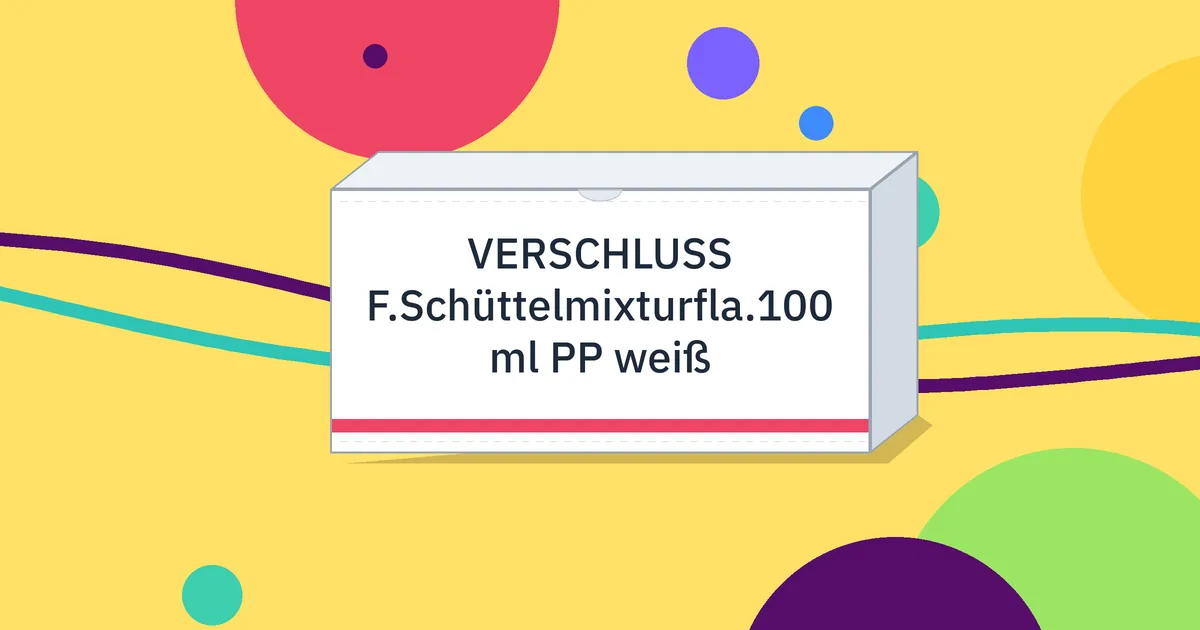 Symbolbild: Packung mit der Aufschrift VERSCHLUSS F.Schüttelmixturfla.100 ml PP weiß (PZN 18014681) – Verfügbarkeit und Bezug in Apotheken in Frankfurt am Main