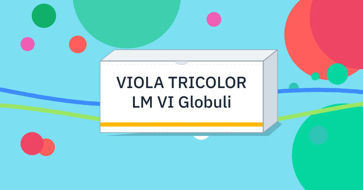 Symbolbild: Packung mit der Aufschrift VIOLA TRICOLOR LM VI Globuli (PZN 04510459) – Verfügbarkeit und Bezug in Apotheken in Frankfurt am Main