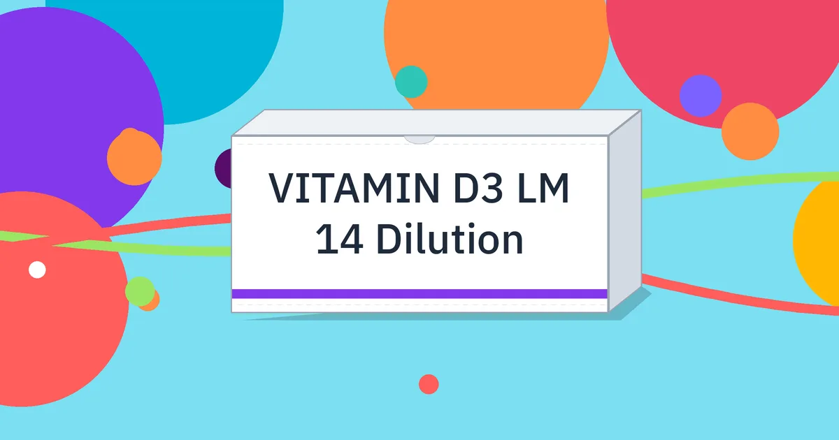 Symbolbild: Packung mit der Aufschrift VITAMIN D3 LM 14 Dilution (PZN 13278777) – Verfügbarkeit und Bezug in Apotheken in Frankfurt am Main