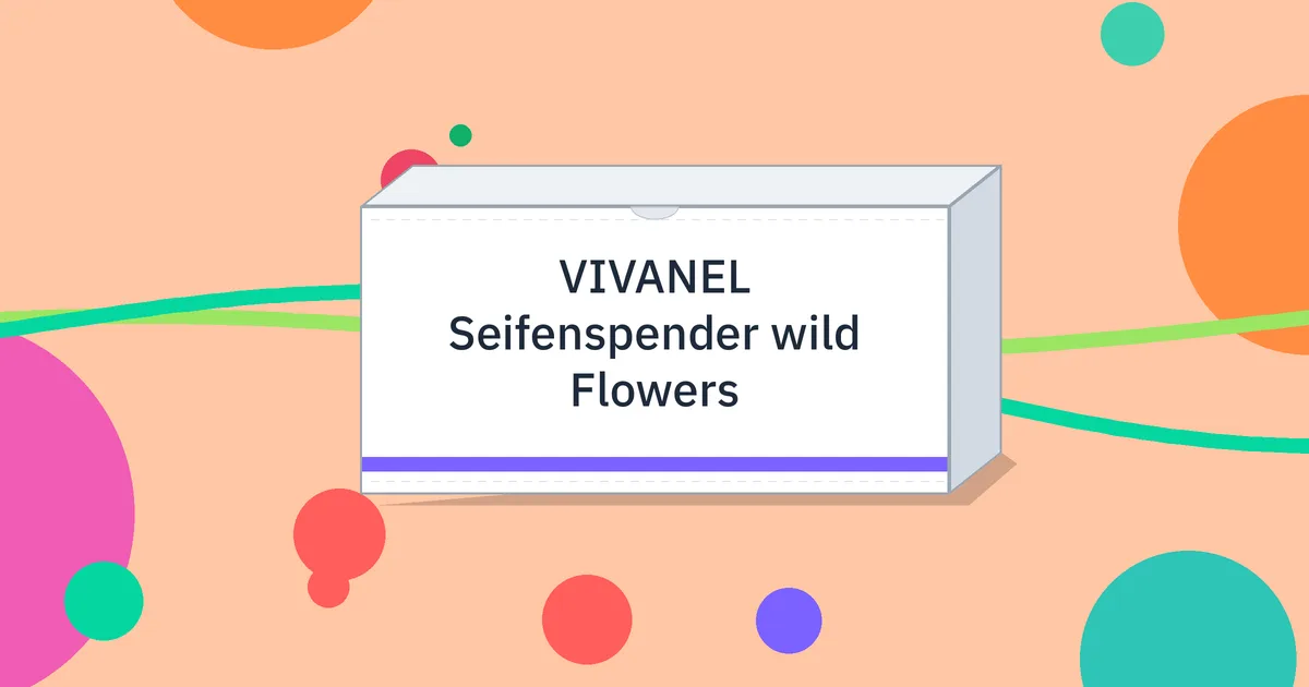 Symbolbild: Packung mit der Aufschrift VIVANEL Seifenspender wild Flowers (PZN 04888695) – Verfügbarkeit und Bezug in Apotheken in Frankfurt am Main