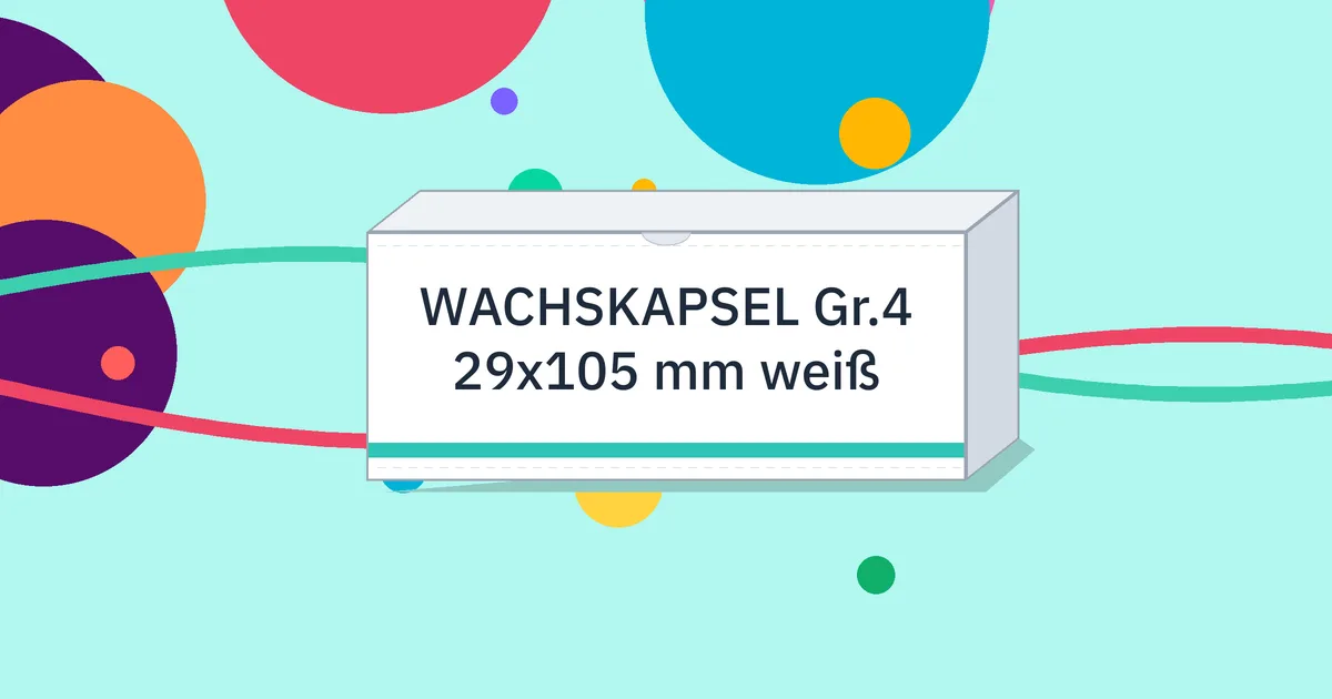 Symbolbild: Packung mit der Aufschrift WACHSKAPSEL Gr.4 29x105 mm weiß (PZN 18111237) – Verfügbarkeit und Bezug in Apotheken in Frankfurt am Main
