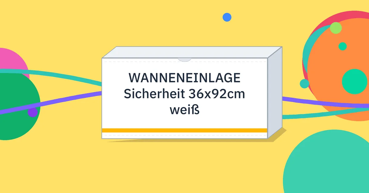 Symbolbild: Packung mit der Aufschrift WANNENEINLAGE Sicherheit 36x92cm weiß (PZN 00902961) – Verfügbarkeit und Bezug in Apotheken in Frankfurt am Main