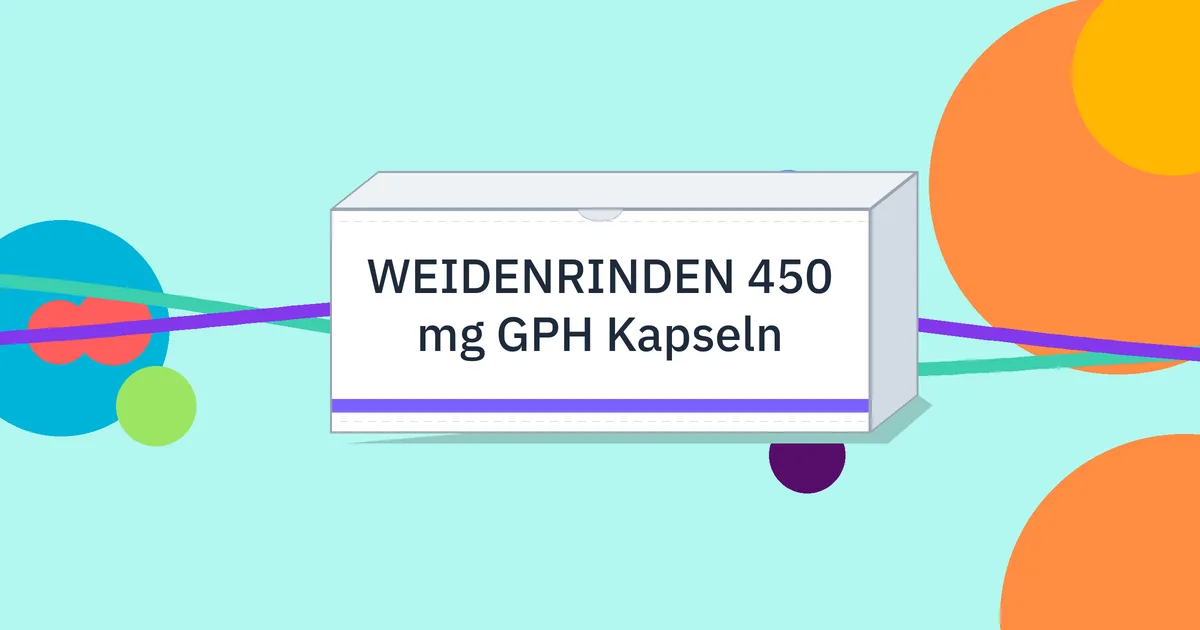 Symbolbild: Packung mit der Aufschrift WEIDENRINDEN 450 mg GPH Kapseln (PZN 15294846) – Verfügbarkeit und Bezug in Apotheken in Frankfurt am Main