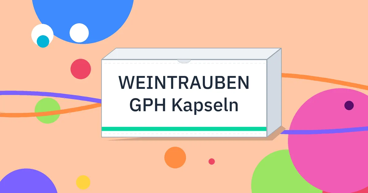 Symbolbild: Packung mit der Aufschrift WEINTRAUBEN GPH Kapseln (PZN 07011053) – Verfügbarkeit und Bezug in Apotheken in Frankfurt am Main