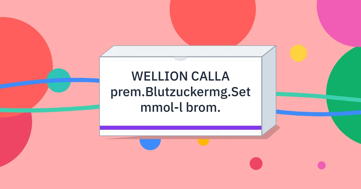 Symbolbild: Packung mit der Aufschrift WELLION CALLA prem.Blutzuckermg.Set mmol-l brom. (PZN 06119854) – Verfügbarkeit und Bezug in Apotheken in Frankfurt am Main
