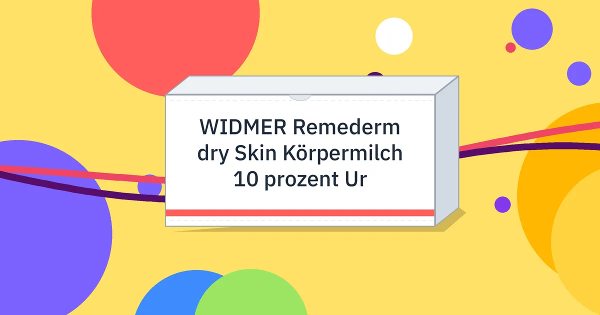 Symbolbild: Packung mit der Aufschrift WIDMER Remederm dry Skin Körpermilch 10 prozent Ur (PZN 19395952) – Verfügbarkeit und Bezug in Apotheken in Frankfurt am Main
