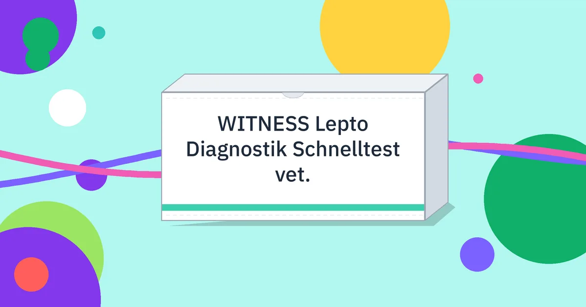 Symbolbild: Packung mit der Aufschrift WITNESS Lepto Diagnostik Schnelltest vet. (PZN 11544387) – Verfügbarkeit und Bezug in Apotheken in Frankfurt am Main