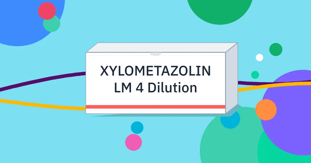 Symbolbild: Packung mit der Aufschrift XYLOMETAZOLIN LM 4 Dilution (PZN 13283086) – Verfügbarkeit und Bezug in Apotheken in Frankfurt am Main