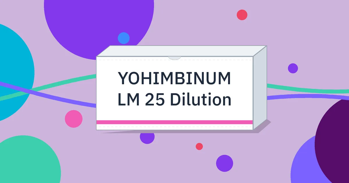 Symbolbild: Packung mit der Aufschrift YOHIMBINUM LM 25 Dilution (PZN 13286311) – Verfügbarkeit und Bezug in Apotheken in Frankfurt am Main