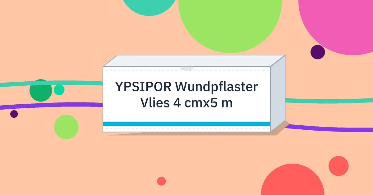 Symbolbild: Packung mit der Aufschrift YPSIPOR Wundpflaster Vlies 4 cmx5 m (PZN 20364997) – Verfügbarkeit und Bezug in Apotheken in Frankfurt am Main