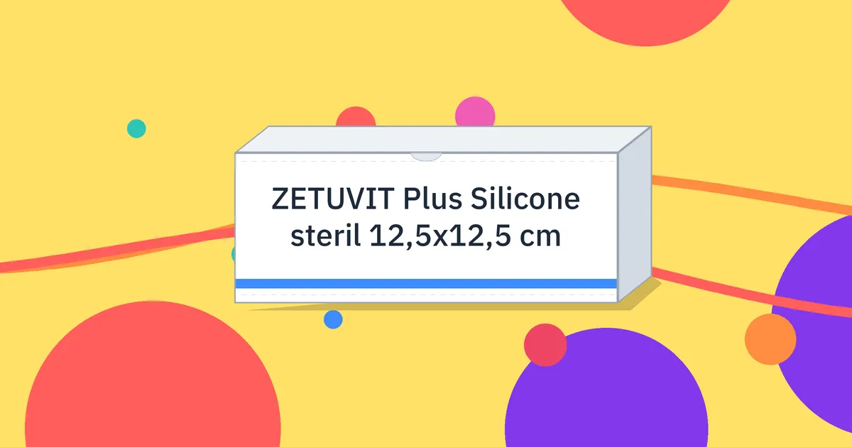 Symbolbild: Packung mit der Aufschrift ZETUVIT Plus Silicone steril 12,5x12,5 cm (PZN 16512050) – Verfügbarkeit und Bezug in Apotheken in Frankfurt am Main