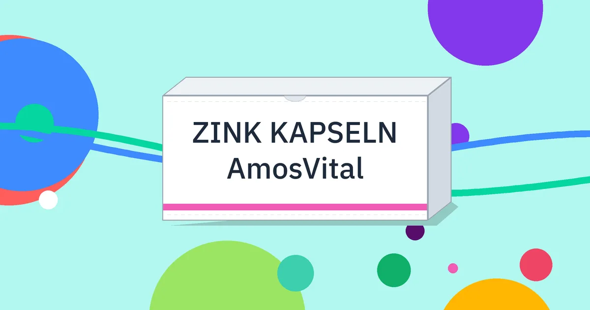 Symbolbild: Packung mit der Aufschrift ZINK KAPSELN AmosVital (PZN 10992362) – Verfügbarkeit und Bezug in Apotheken in Frankfurt am Main