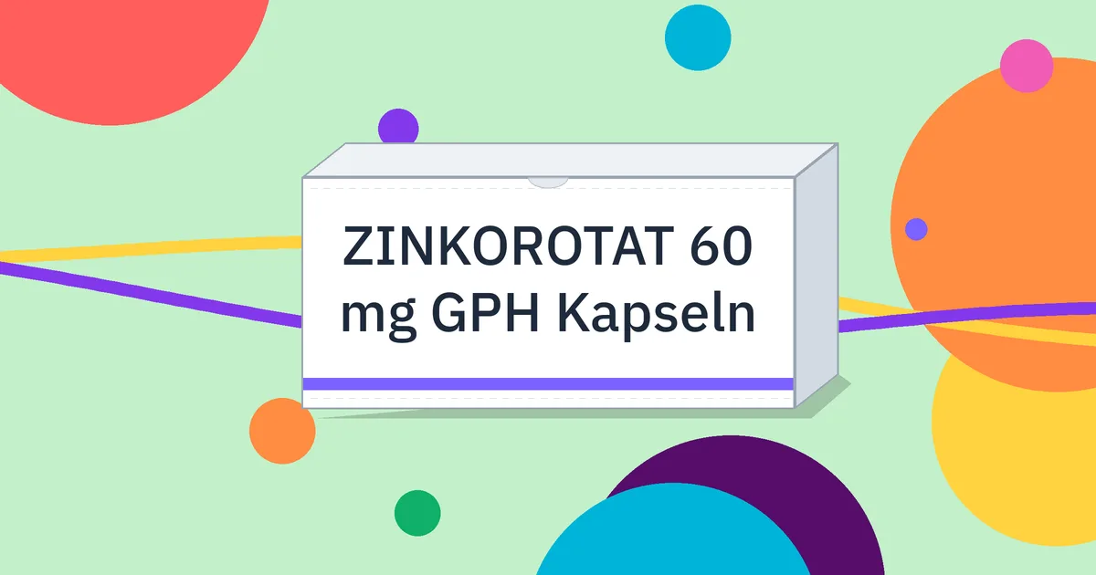 Symbolbild: Packung mit der Aufschrift ZINKOROTAT 60 mg GPH Kapseln (PZN 11075076) – Verfügbarkeit und Bezug in Apotheken in Frankfurt am Main