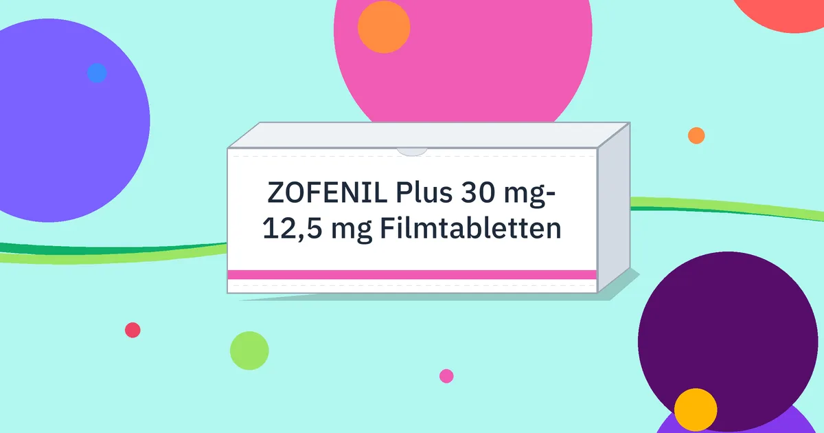 Symbolbild: Packung mit der Aufschrift ZOFENIL Plus 30 mg-12,5 mg Filmtabletten (PZN 10229301) – Verfügbarkeit und Bezug in Apotheken in Frankfurt am Main
