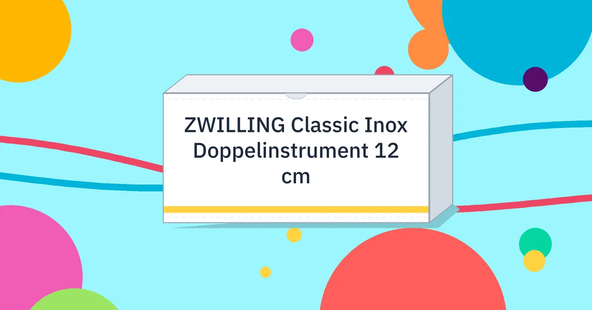 Symbolbild: Packung mit der Aufschrift ZWILLING Classic Inox Doppelinstrument 12 cm (PZN 15824511) – Verfügbarkeit und Bezug in Apotheken in Frankfurt am Main