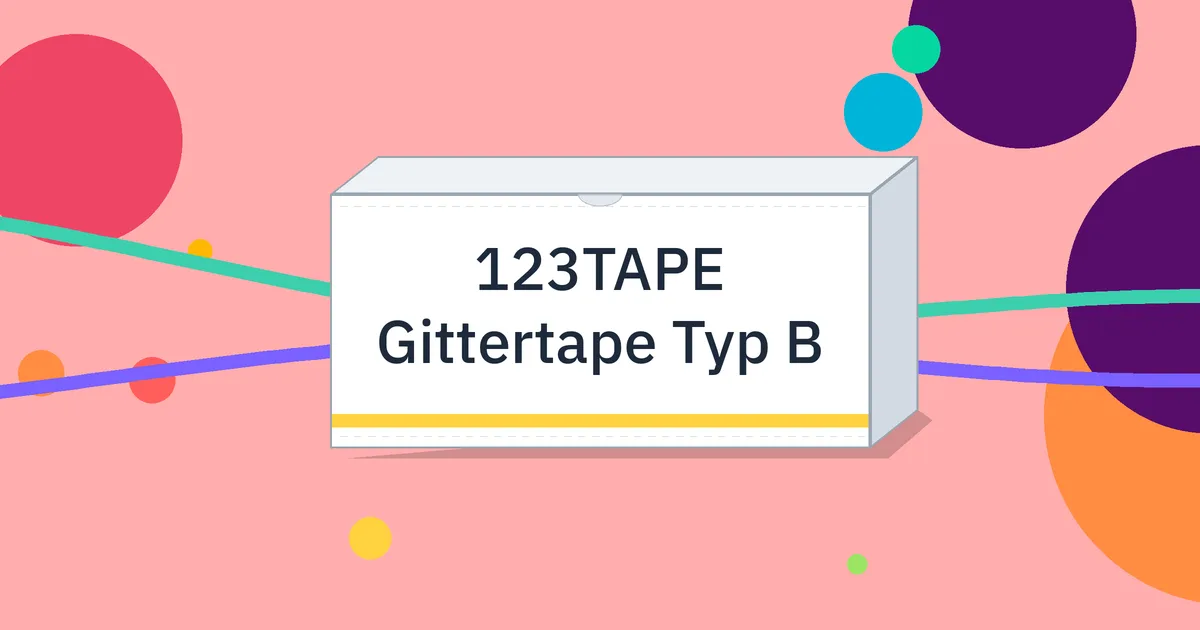 Symbolbild: Packung mit der Aufschrift 123TAPE Gittertape Typ B (PZN 20317035) – Verfügbarkeit und Bezug in Apotheken in Frankfurt am Main