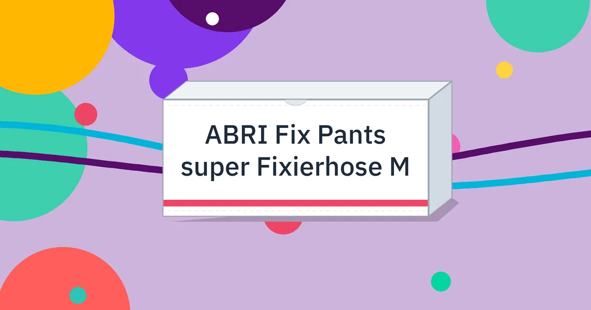 Symbolbild: Packung mit der Aufschrift ABRI Fix Pants super Fixierhose M (PZN 10002709) – Verfügbarkeit und Bezug in Apotheken in Frankfurt am Main