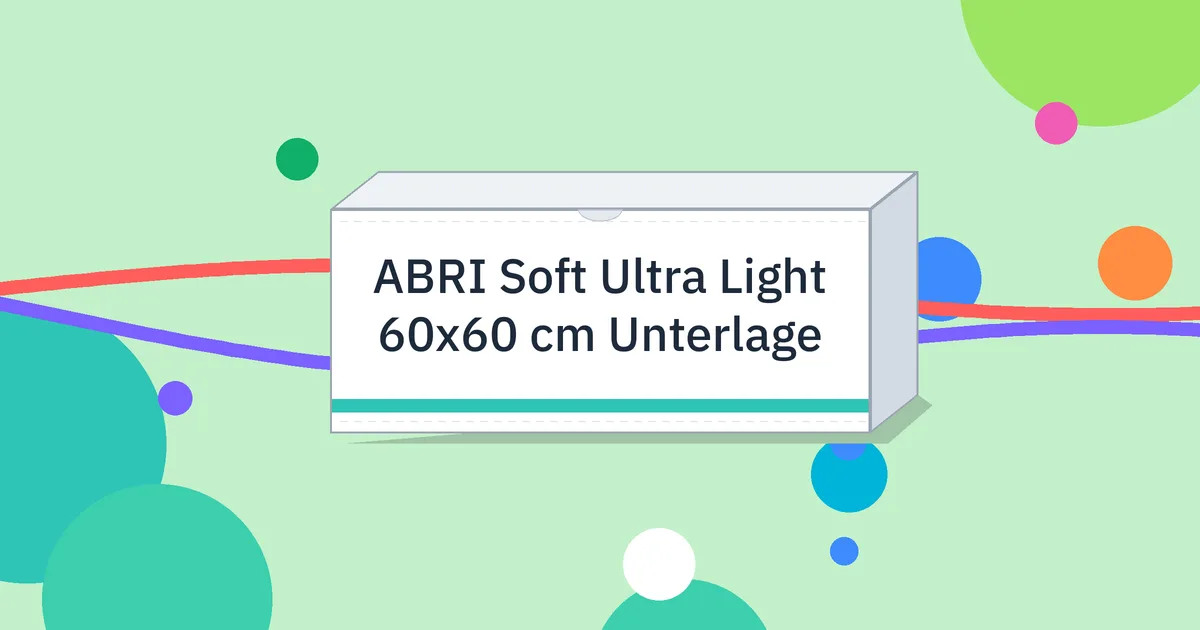 Symbolbild: Packung mit der Aufschrift ABRI Soft Ultra Light 60x60 cm Unterlage (PZN 14219162) – Verfügbarkeit und Bezug in Apotheken in Frankfurt am Main