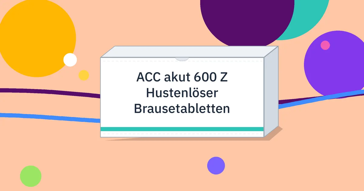 Symbolbild: Packung mit der Aufschrift ACC akut 600 Z Hustenlöser Brausetabletten (PZN 03294723) – Verfügbarkeit und Bezug in Apotheken in Frankfurt am Main