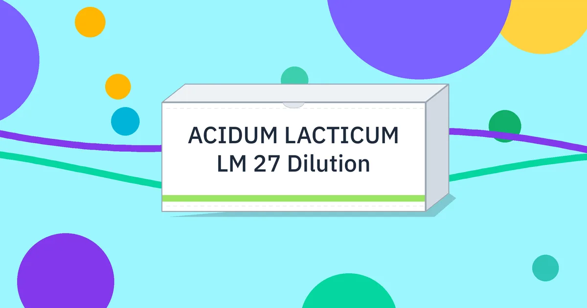 Symbolbild: Packung mit der Aufschrift ACIDUM LACTICUM LM 27 Dilution (PZN 13279587) – Verfügbarkeit und Bezug in Apotheken in Frankfurt am Main