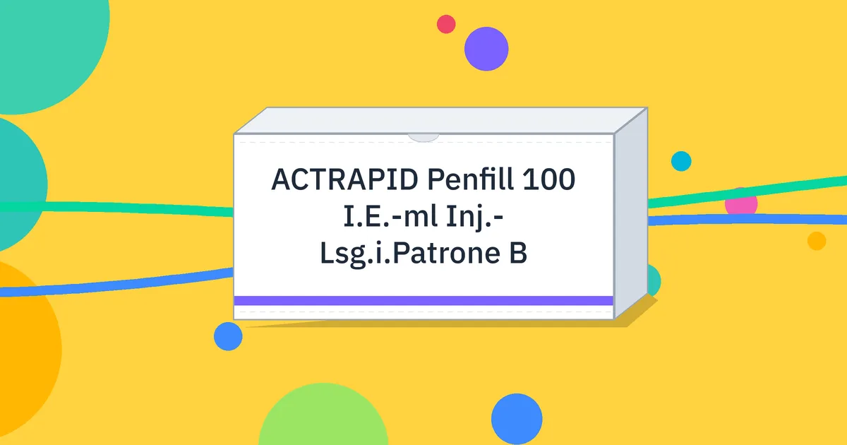 Symbolbild: Packung mit der Aufschrift ACTRAPID Penfill 100 I.E.-ml Inj.-Lsg.i.Patrone B (PZN 04393717) – Verfügbarkeit und Bezug in Apotheken in Frankfurt am Main