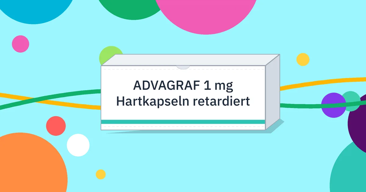 Symbolbild: Packung mit der Aufschrift ADVAGRAF 1 mg Hartkapseln retardiert (PZN 01699491) – Verfügbarkeit und Bezug in Apotheken in Frankfurt am Main