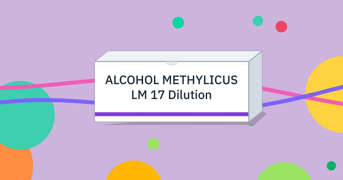 Symbolbild: Packung mit der Aufschrift ALCOHOL METHYLICUS LM 17 Dilution (PZN 13309294) – Verfügbarkeit und Bezug in Apotheken in Frankfurt am Main
