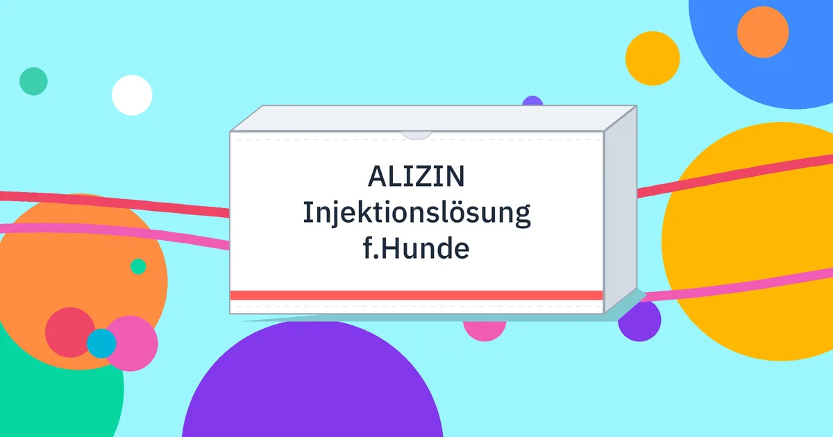 Symbolbild: Packung mit der Aufschrift ALIZIN Injektionslösung f.Hunde (PZN 04929827) – Verfügbarkeit und Bezug in Apotheken in Frankfurt am Main