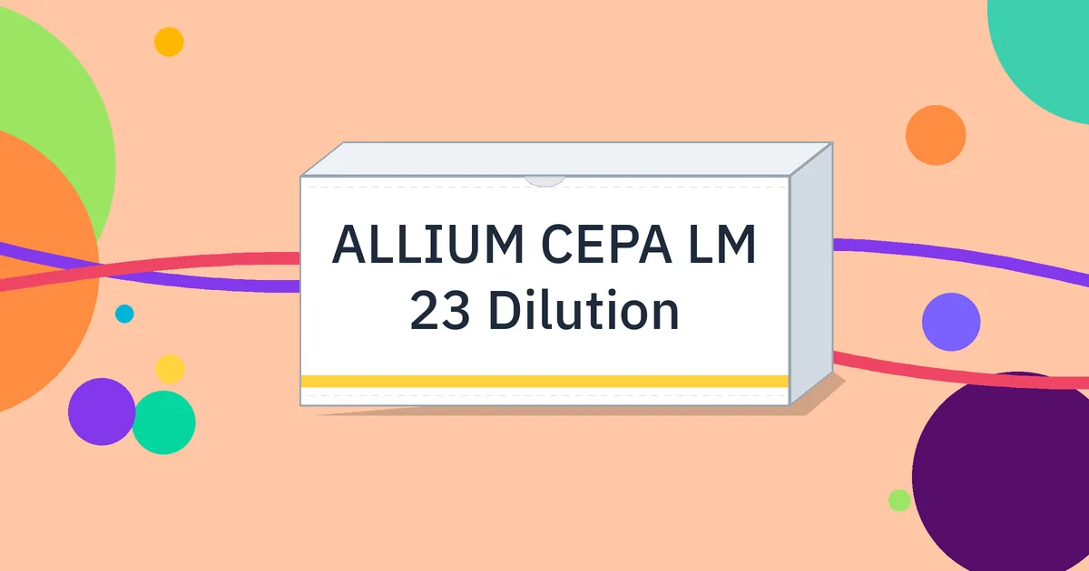 Symbolbild: Packung mit der Aufschrift ALLIUM CEPA LM 23 Dilution (PZN 12756772) – Verfügbarkeit und Bezug in Apotheken in Frankfurt am Main
