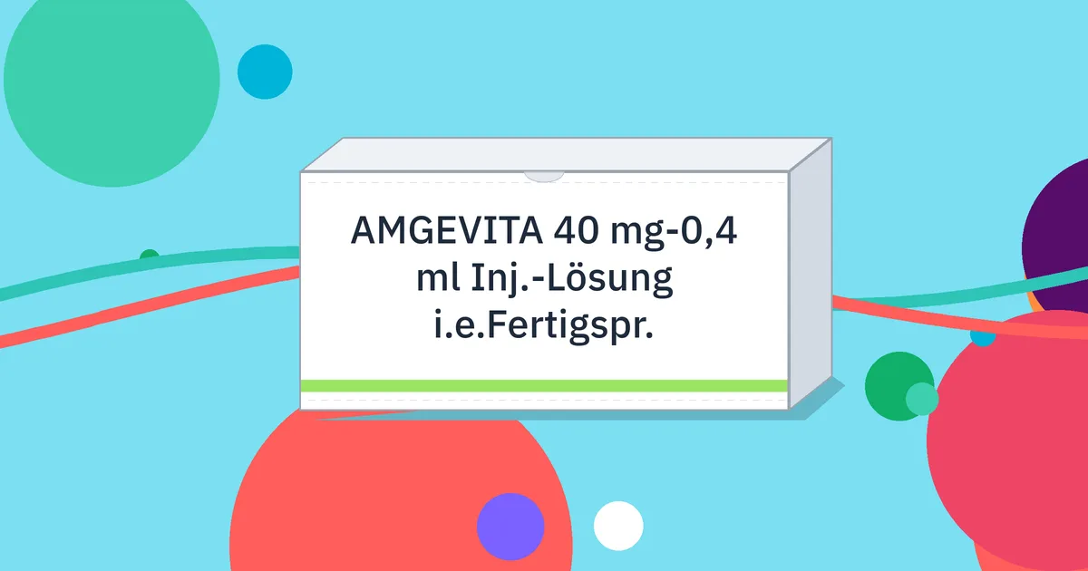 Symbolbild: Packung mit der Aufschrift AMGEVITA 40 mg-0,4 ml Inj.-Lösung i.e.Fertigspr. (PZN 19708463) – Verfügbarkeit und Bezug in Apotheken in Frankfurt am Main