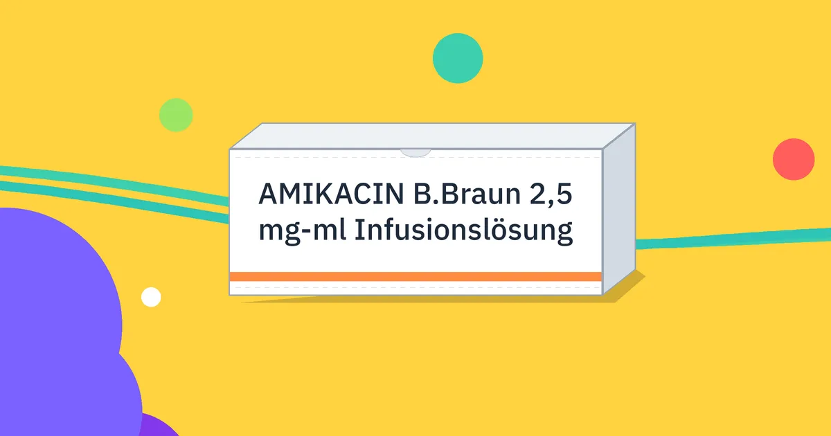 Symbolbild: Packung mit der Aufschrift AMIKACIN B.Braun 2,5 mg-ml Infusionslösung (PZN 01620377) – Verfügbarkeit und Bezug in Apotheken in Frankfurt am Main