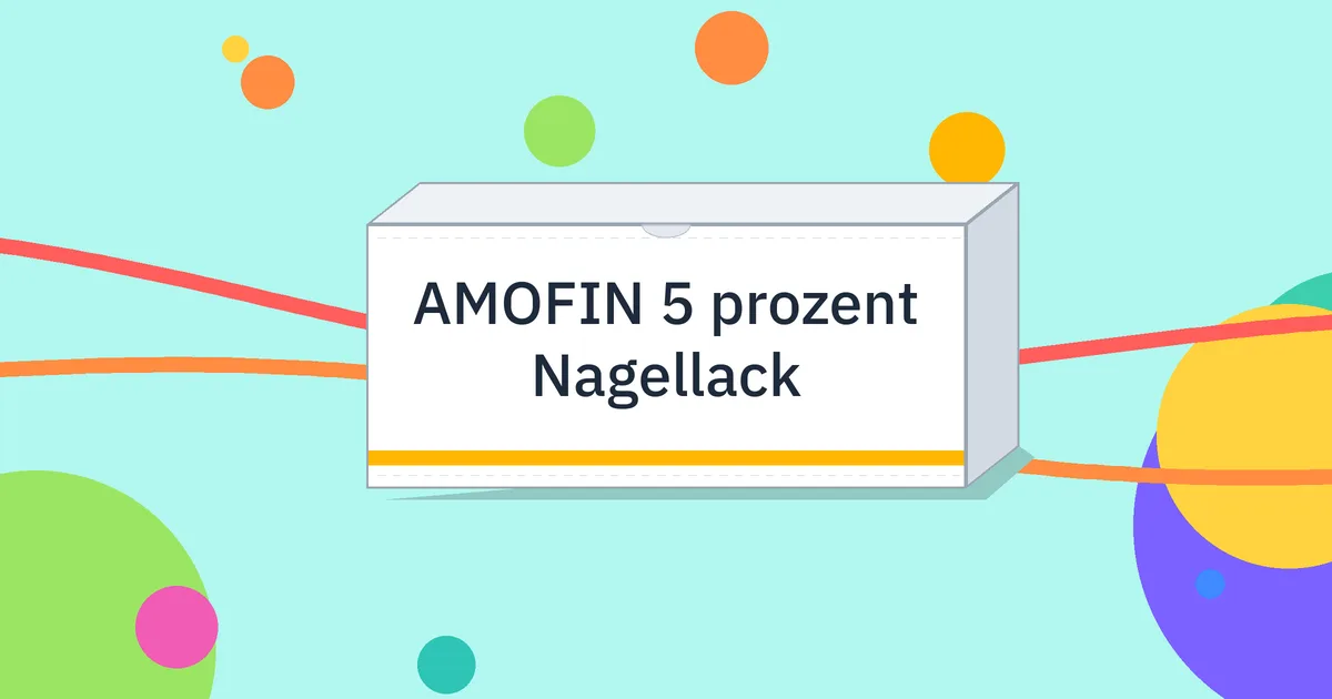 Symbolbild: Packung mit der Aufschrift AMOFIN 5 prozent Nagellack (PZN 11861596) – Verfügbarkeit und Bezug in Apotheken in Frankfurt am Main