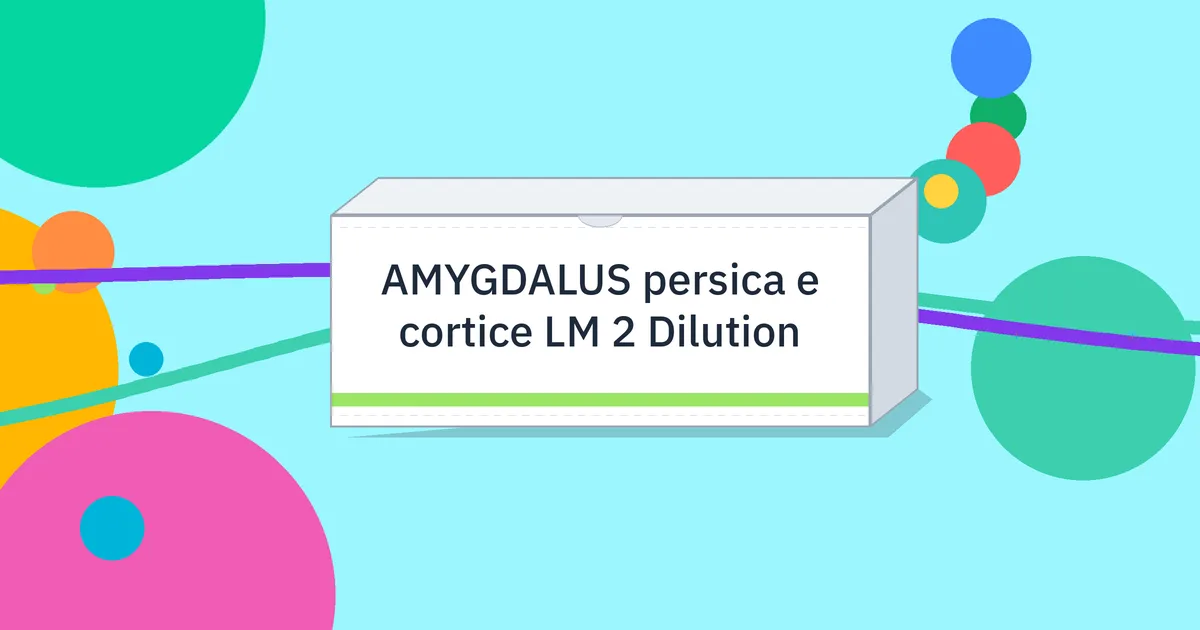 Symbolbild: Packung mit der Aufschrift AMYGDALUS persica e cortice LM 2 Dilution (PZN 13325904) – Verfügbarkeit und Bezug in Apotheken in Frankfurt am Main