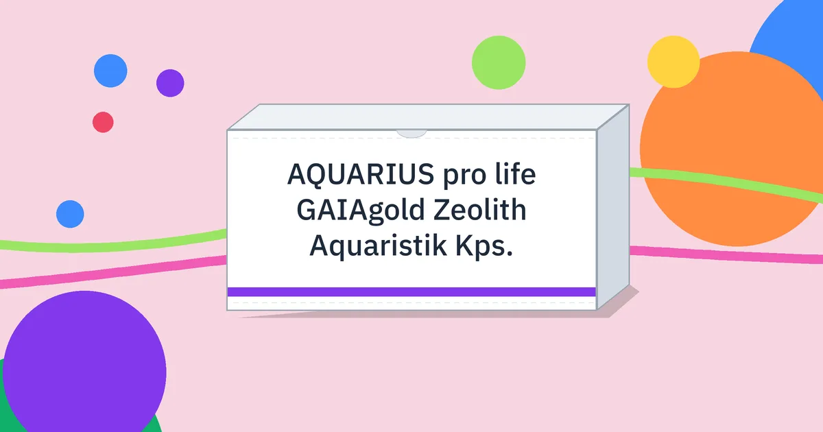 Symbolbild: Packung mit der Aufschrift AQUARIUS pro life GAIAgold Zeolith Aquaristik Kps. (PZN 17877871) – Verfügbarkeit und Bezug in Apotheken in Frankfurt am Main