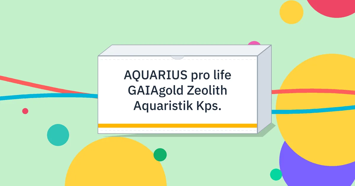 Symbolbild: Packung mit der Aufschrift AQUARIUS pro life GAIAgold Zeolith Aquaristik Kps. (PZN 17877859) – Verfügbarkeit und Bezug in Apotheken in Frankfurt am Main