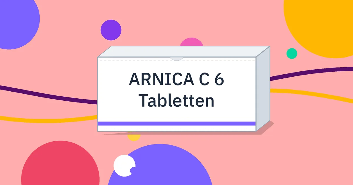 Symbolbild: Packung mit der Aufschrift ARNICA C 6 Tabletten (PZN 04205147) – Verfügbarkeit und Bezug in Apotheken in Frankfurt am Main