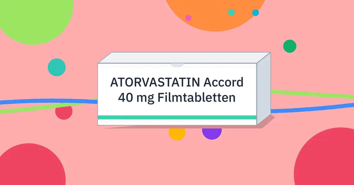 Symbolbild: Packung mit der Aufschrift ATORVASTATIN Accord 40 mg Filmtabletten (PZN 13980715) – Verfügbarkeit und Bezug in Apotheken in Frankfurt am Main