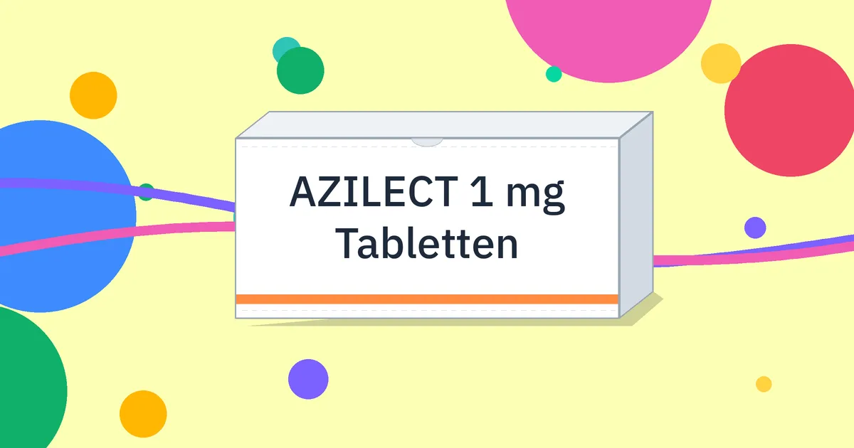 Symbolbild: Packung mit der Aufschrift AZILECT 1 mg Tabletten (PZN 01686910) – Verfügbarkeit und Bezug in Apotheken in Frankfurt am Main