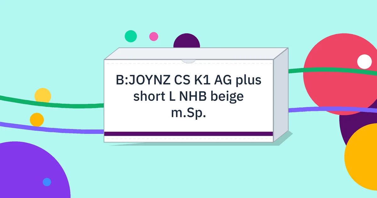 Symbolbild: Packung mit der Aufschrift B:JOYNZ CS K1 AG plus short L NHB beige m.Sp. (PZN 20533856) – Verfügbarkeit und Bezug in Apotheken in Frankfurt am Main