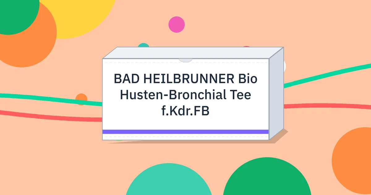 Symbolbild: Packung mit der Aufschrift BAD HEILBRUNNER Bio Husten-Bronchial Tee f.Kdr.FB (PZN 13416274) – Verfügbarkeit und Bezug in Apotheken in Frankfurt am Main