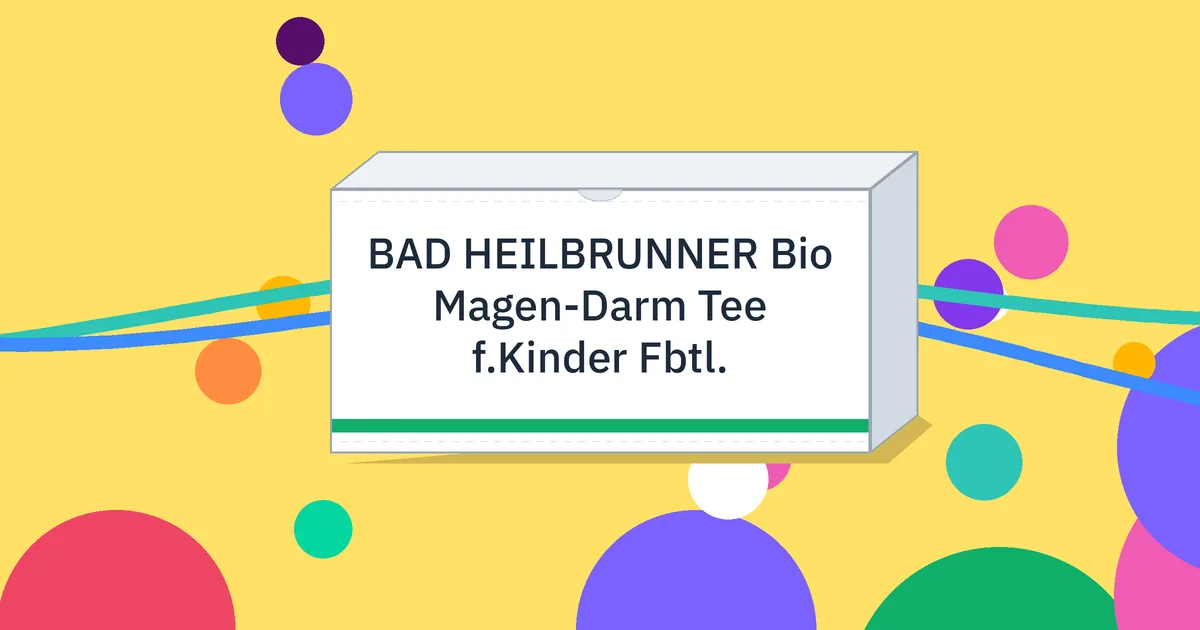 Symbolbild: Packung mit der Aufschrift BAD HEILBRUNNER Bio Magen-Darm Tee f.Kinder Fbtl. (PZN 13416280) – Verfügbarkeit und Bezug in Apotheken in Frankfurt am Main