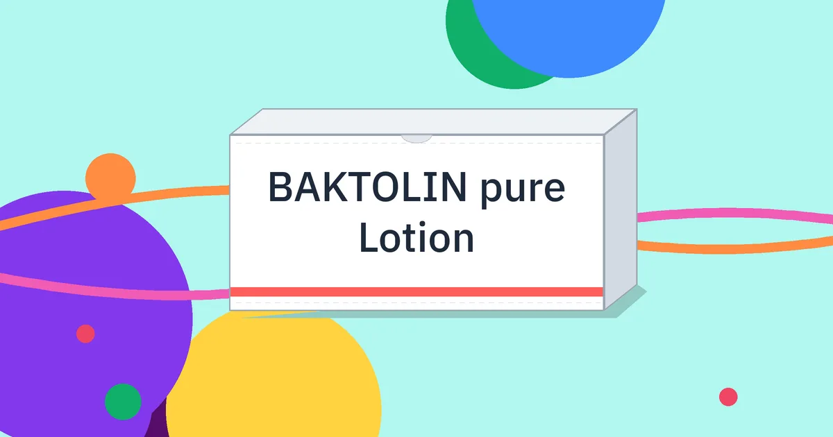 Symbolbild: Packung mit der Aufschrift BAKTOLIN pure Lotion (PZN 08597598) – Verfügbarkeit und Bezug in Apotheken in Frankfurt am Main