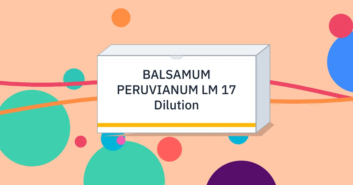 Symbolbild: Packung mit der Aufschrift BALSAMUM PERUVIANUM LM 17 Dilution (PZN 12787270) – Verfügbarkeit und Bezug in Apotheken in Frankfurt am Main
