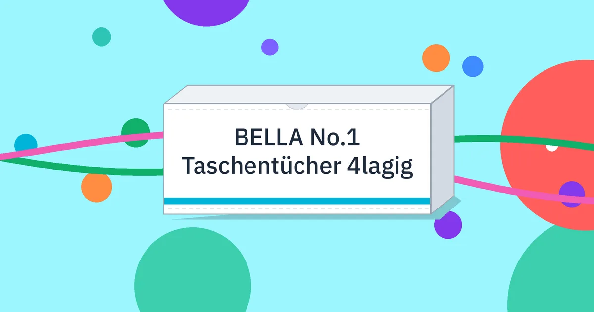 Symbolbild: Packung mit der Aufschrift BELLA No.1 Taschentücher 4lagig (PZN 17368744) – Verfügbarkeit und Bezug in Apotheken in Frankfurt am Main