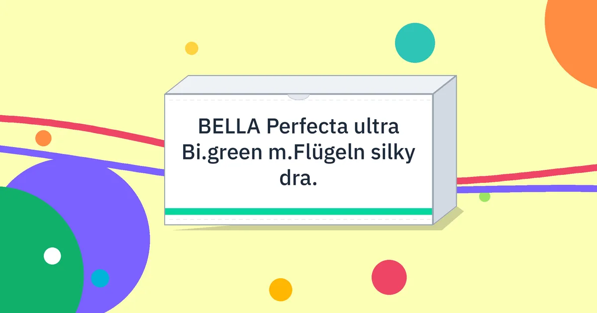 Symbolbild: Packung mit der Aufschrift BELLA Perfecta ultra Bi.green m.Flügeln silky dra. (PZN 11276679) – Verfügbarkeit und Bezug in Apotheken in Frankfurt am Main