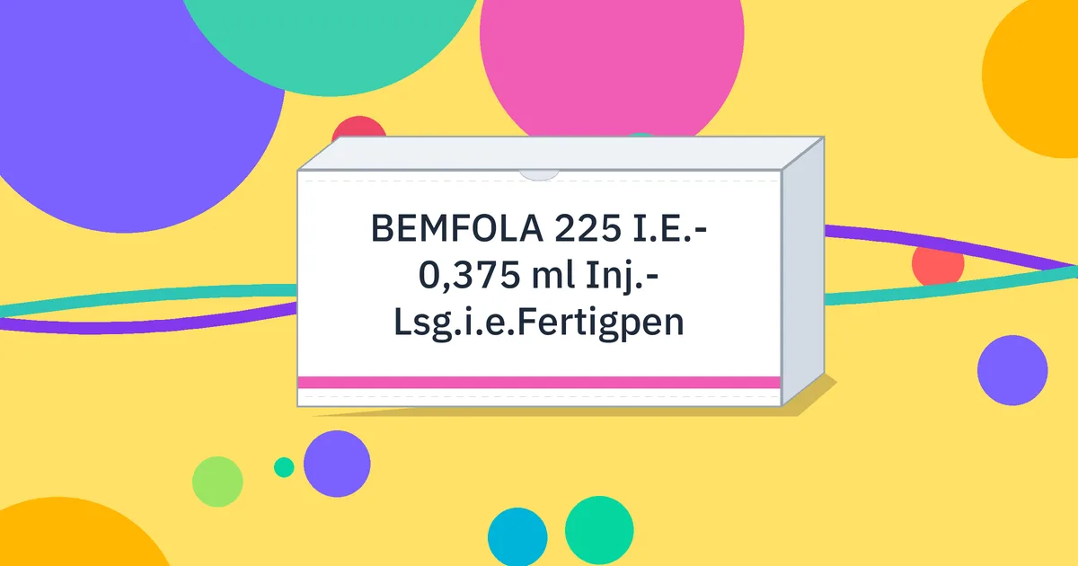 Symbolbild: Packung mit der Aufschrift BEMFOLA 225 I.E.-0,375 ml Inj.-Lsg.i.e.Fertigpen (PZN 12471489) – Verfügbarkeit und Bezug in Apotheken in Frankfurt am Main