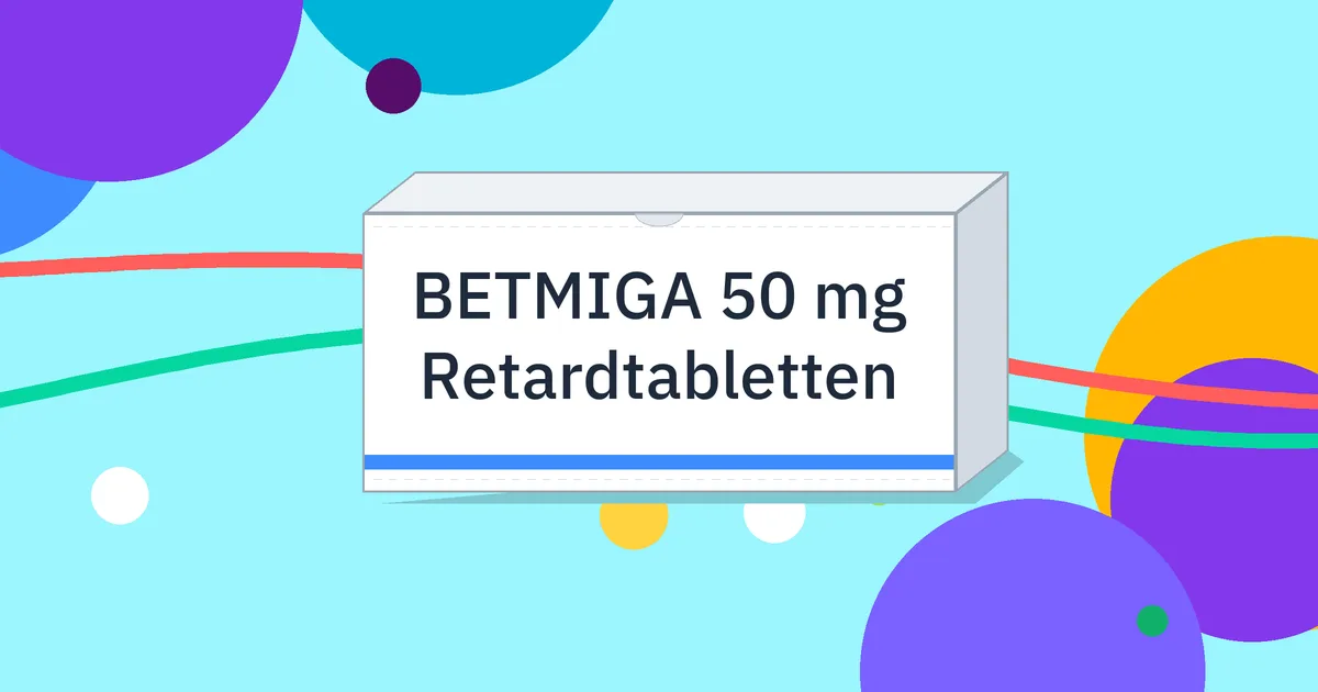 Symbolbild: Packung mit der Aufschrift BETMIGA 50 mg Retardtabletten (PZN 11676019) – Verfügbarkeit und Bezug in Apotheken in Frankfurt am Main
