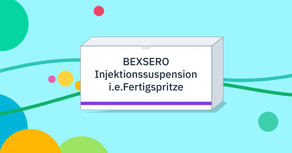Symbolbild: Packung mit der Aufschrift BEXSERO Injektionssuspension i.e.Fertigspritze (PZN 19456636) – Verfügbarkeit und Bezug in Apotheken in Frankfurt am Main