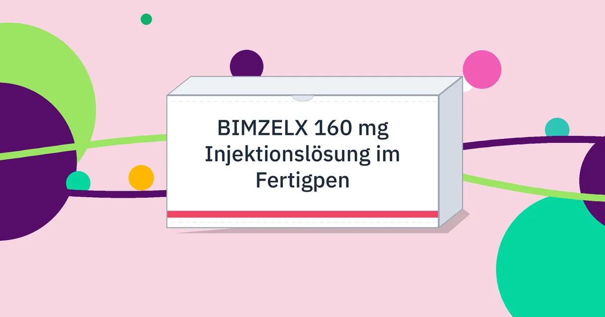 Symbolbild: Packung mit der Aufschrift BIMZELX 160 mg Injektionslösung im Fertigpen (PZN 18380411) – Verfügbarkeit und Bezug in Apotheken in Frankfurt am Main